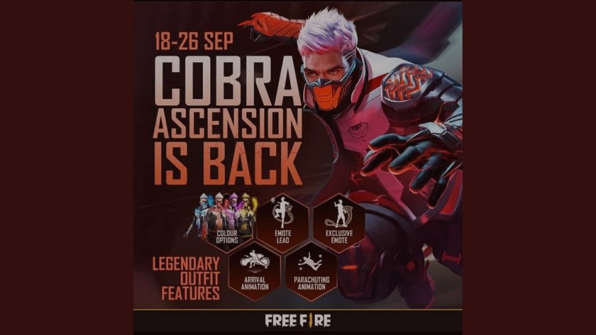 Garena Free Fire Cobra Ascension event: How to get legendary outfits ...