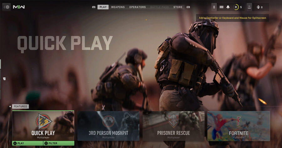 Call of Duty Fixes UI Problem by Adding Button That Opens Fortnite ...